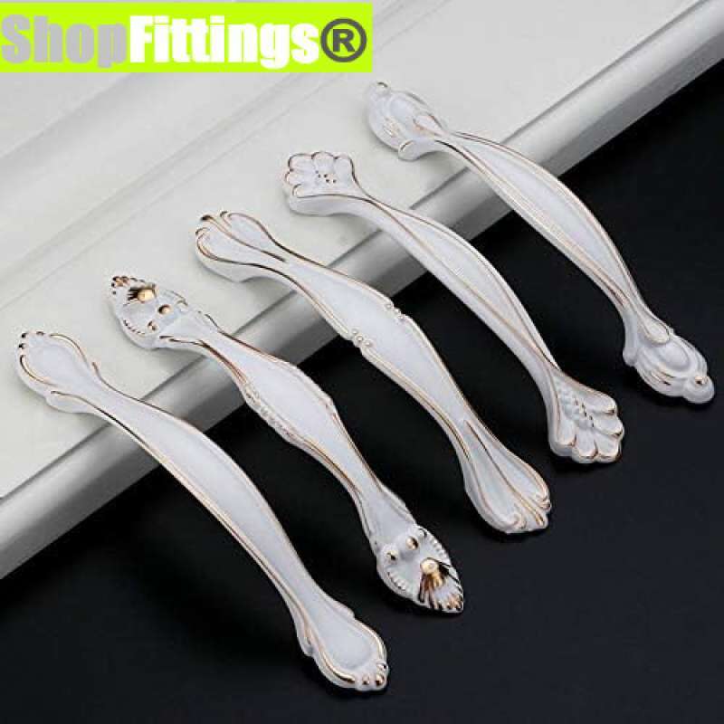 Jual Classic Door Handle Drawer Furniture Ivory Off White Tarikan Pintu ...