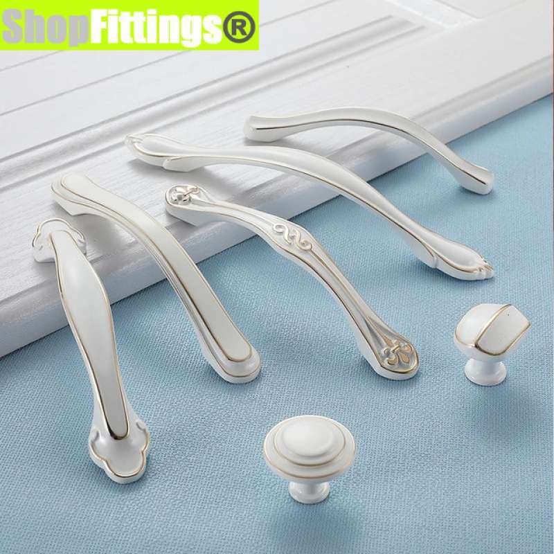 Jual Classic Door Handle Drawer Furniture Ivory Off White Tarikan Pintu ...