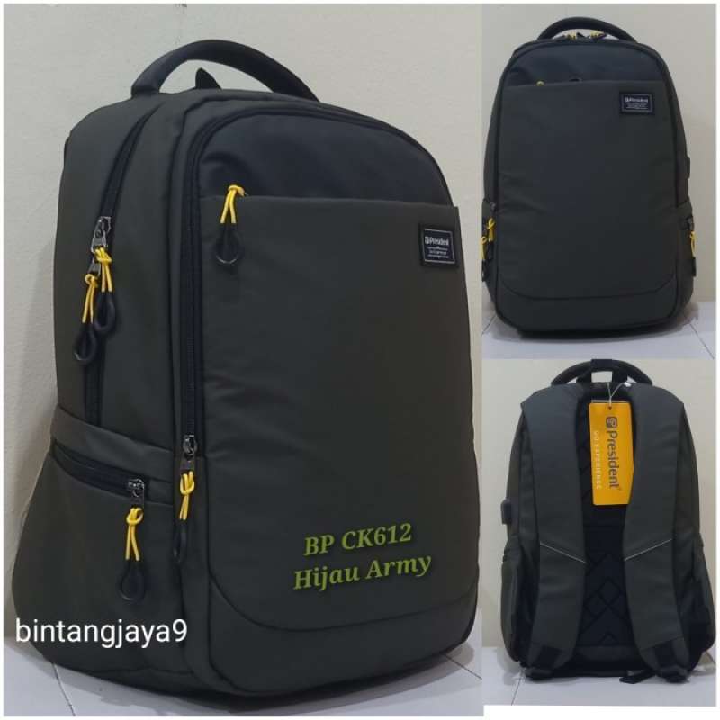 Promo Tas Ransel President Bahan Parasut - 612abu-abu Diskon 2% di ...