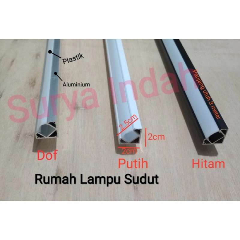 Promo Rumah lampu LED Strip Sudut aluminium anti KARAT LC034 Diskon 33% ...