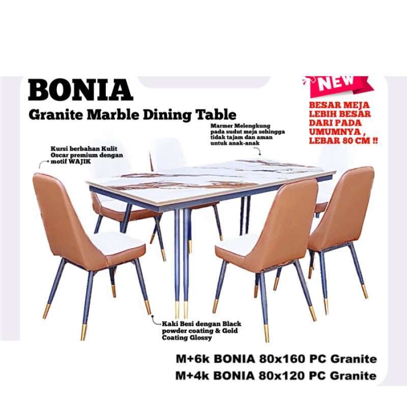 Jual Meja Makan Marmer 4 Kursi Meja Makan 6 Kursi Minimalis Meja ...