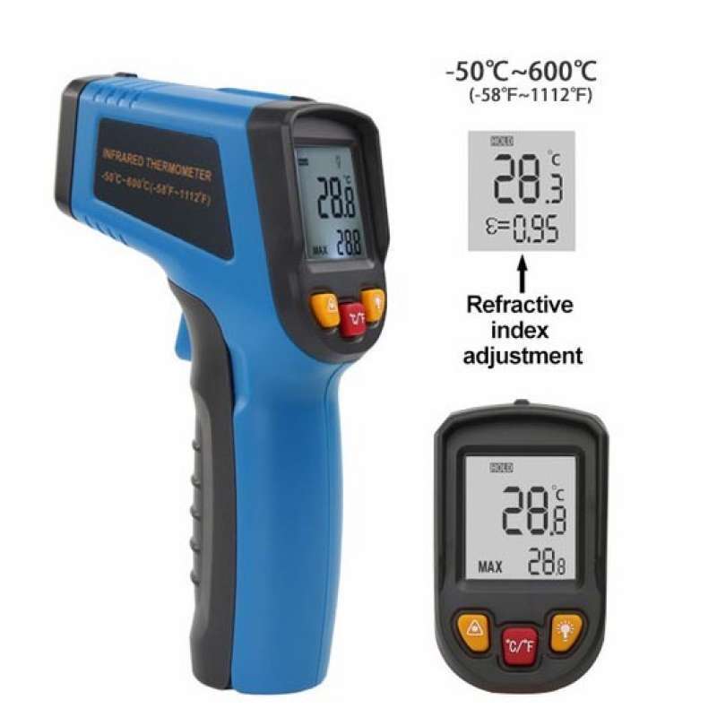 Promo Termometer Infrared Pengukur Suhu Panas Thermogun Thermometer ...