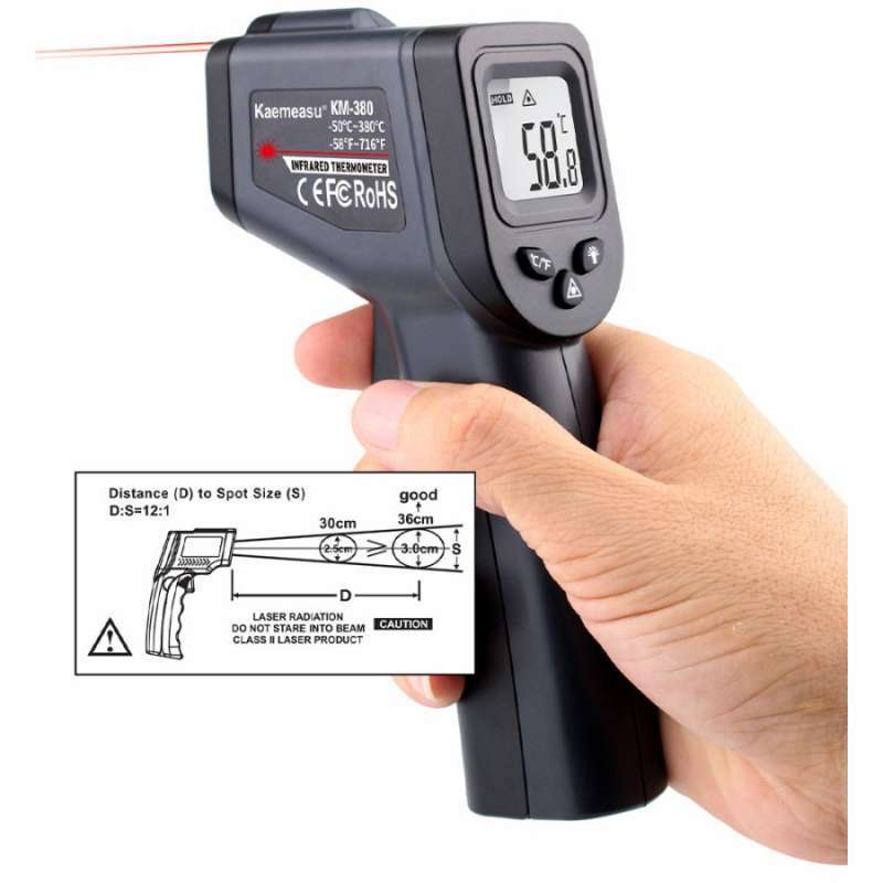 Promo Termometer Infrared Pengukur Suhu Panas Thermogun Thermometer ...