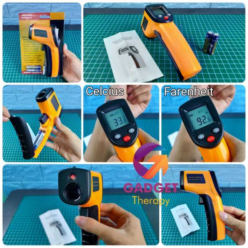 Promo Termometer Infrared Pengukur Suhu Panas Thermogun Thermometer ...