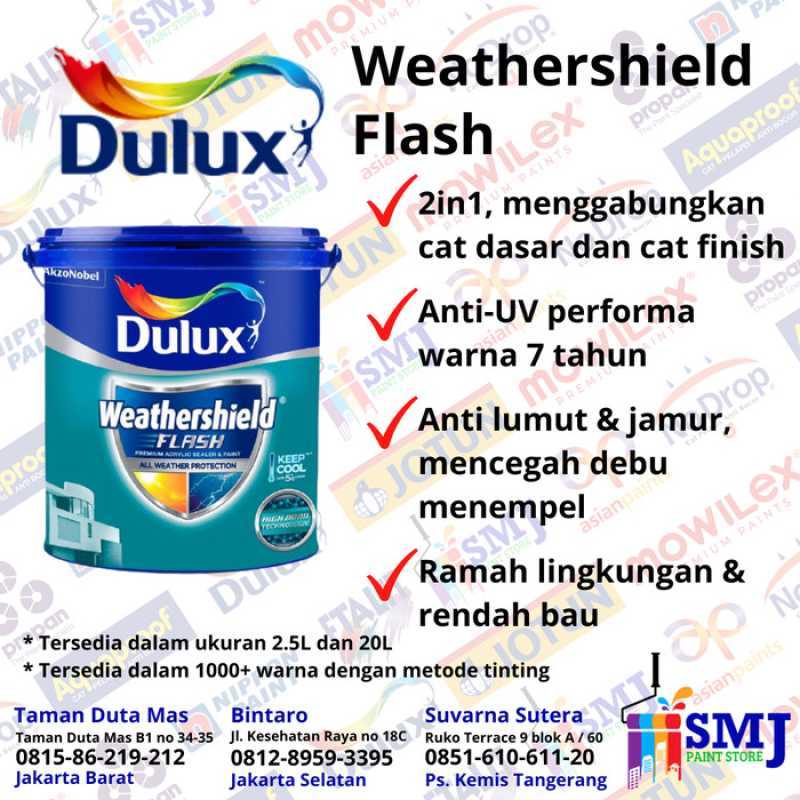 Promo Cat Tembok Eksterior Dulux Weathershield Flash Briliiant White 2