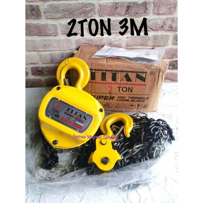 Jual Titan 2t 3m Chain Block Blok Takel Katrol Kerekan 2 Ton X 3 Meter Di Seller ...