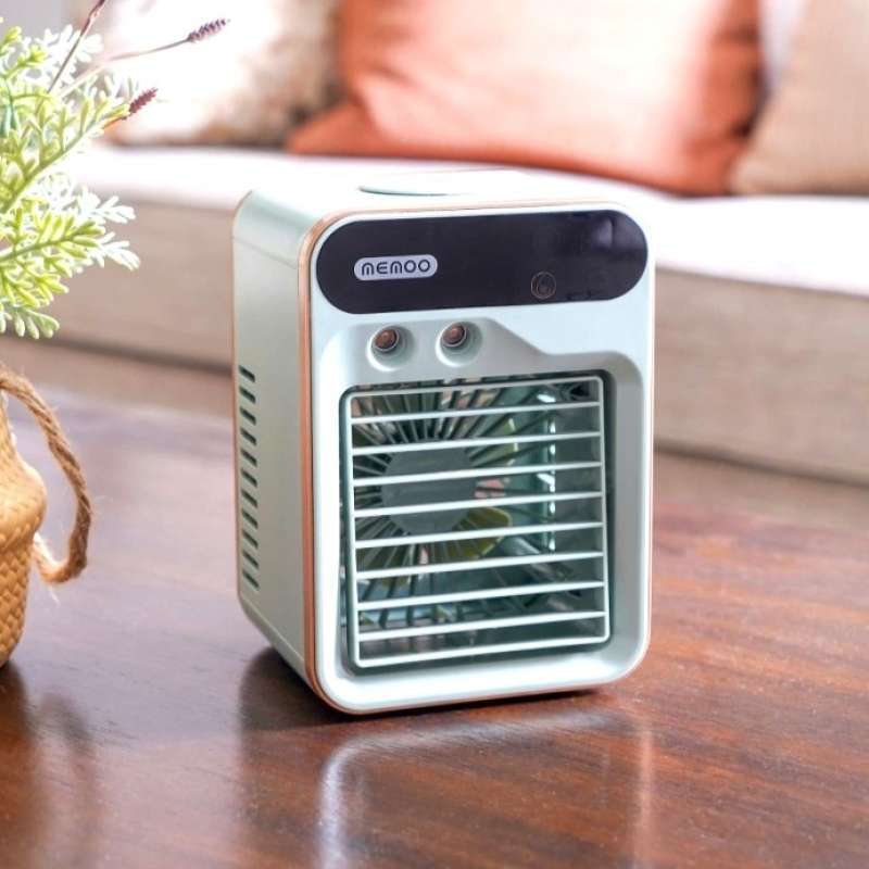 Promo Memoo Mini air cooler portable 200ml Rechargeable Usb Diskon 23% ...