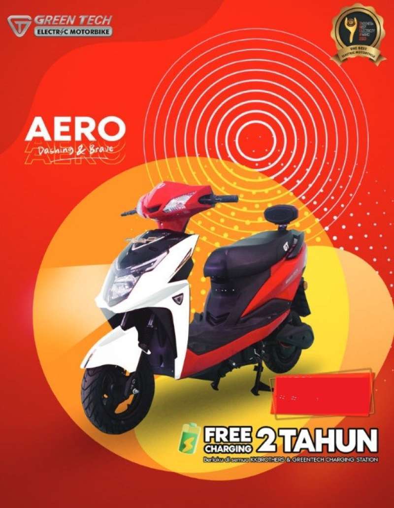 Jual Harga Subsidi Motor Listrik Greentech Gt Aero Baterai Lithium ...
