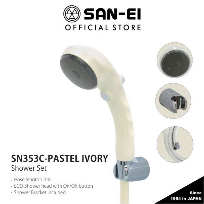 Jual SAN-EI SN353C-Pastel Ivory Shower Set | Hand Shower Set | Set Shower Tangan di Seller San ...