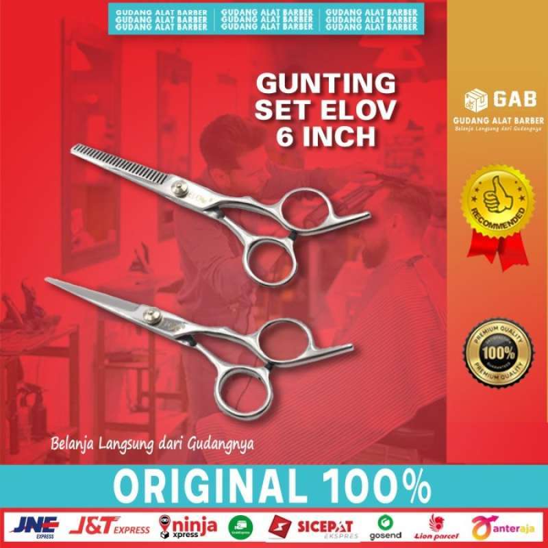 Promo Gunting Sasak Potong Elov 6 Inch Alat Cukur Pangkas Rambut ...