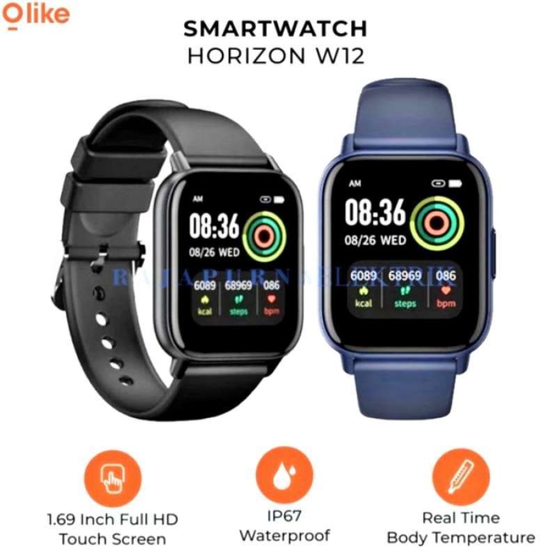 Jual Olike Smartwatch Horizon W12 with Body Temperature Sensor Smart ...