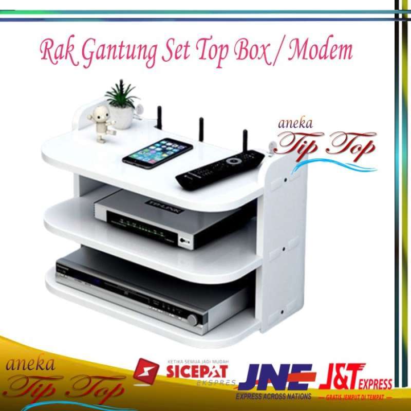 Jual Rak Dinding Gantung 3 Susun Set Top Box / Modem / Router Di Seller ...