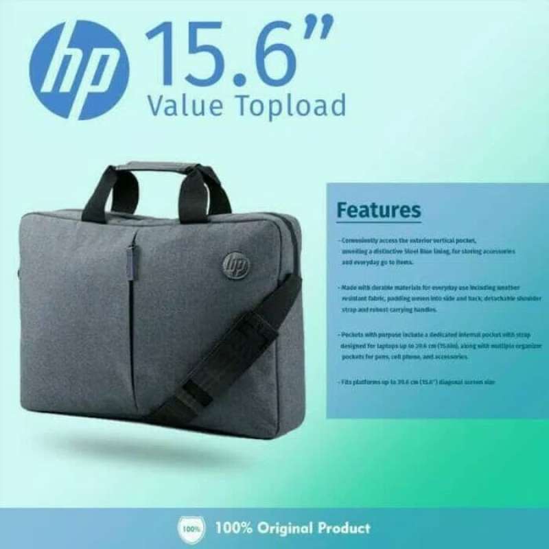 Promo Tas Laptop Hp 15.6 Inch Grey Original Asli Bawaan Notebook Diskon ...