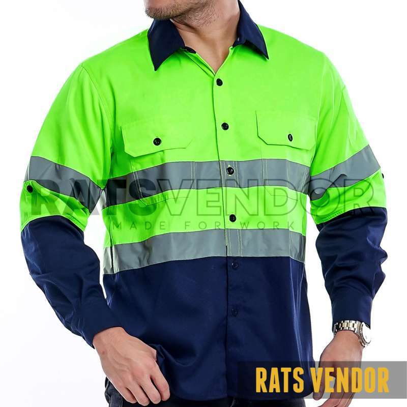 Jual Ratsvendor Kemeja Safety K3 / Baju Proyek Tambang / Seragam ...