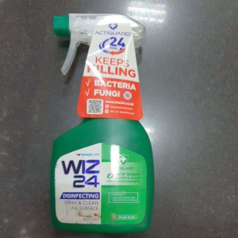 Jual Wiz 24 Disinfecting Spray & Clean 450ml Di Seller Champeveryday ...