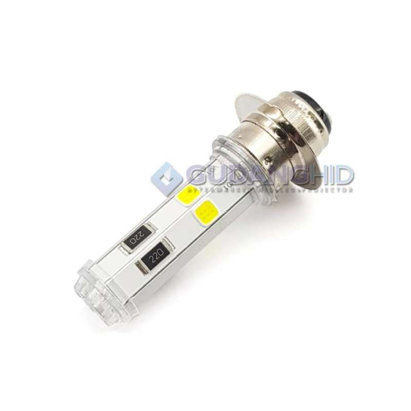 Jual LAMPU LED MOTOR MATIC H6 M5 HI-LO DC 12V 8W RTD M11P 4 SISI ORI ...