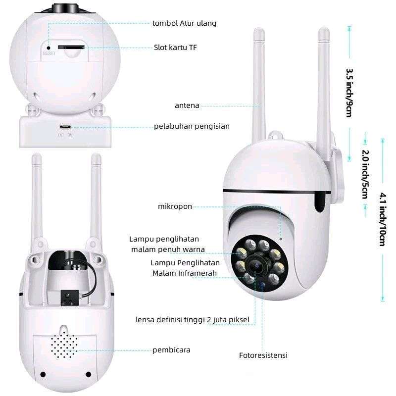 Jual Cctv V380 Wifi Pro Ip Cam Smart Camera Full Hd 1080p Kamera ...