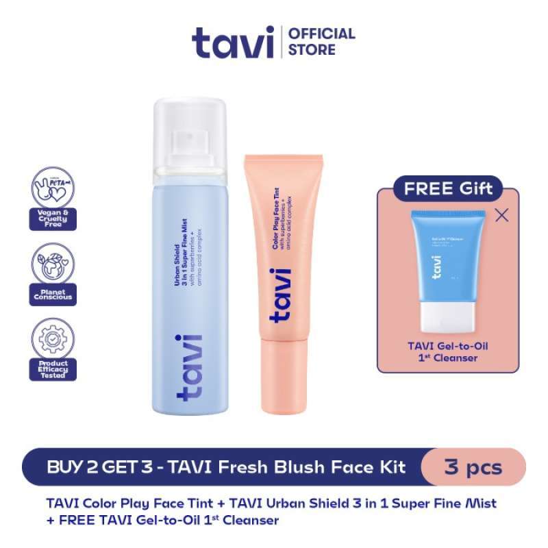 Jual Tavi Fresh Blush Face Kit (3in1 Face Mist + Color Play Face Tint ...