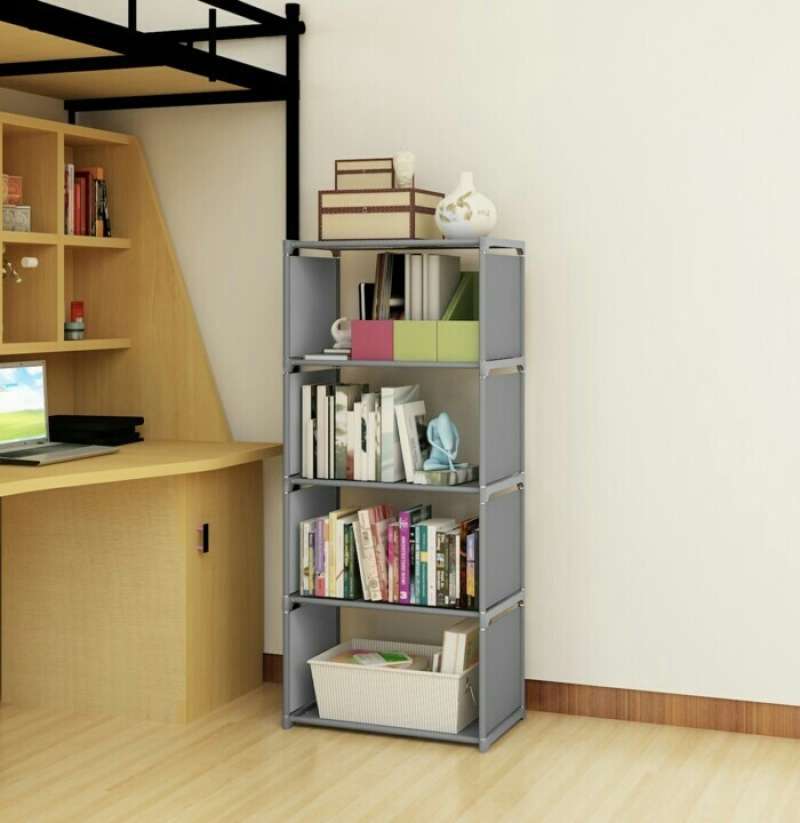 Promo Rak Buku 5 Susun 4 Ruang Rack Multifungsi Lemari Dokumen Baju ...