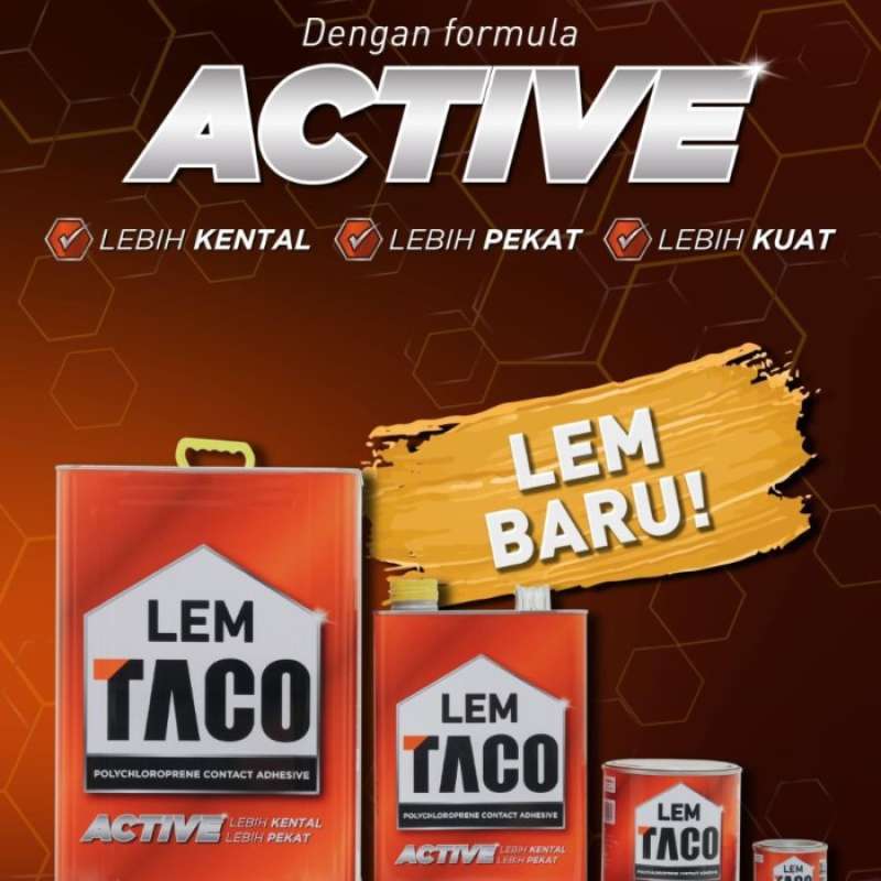 Jual Taco Active Lem Kuning Active Kemasan Kaleng 600 Gram Di Seller ...