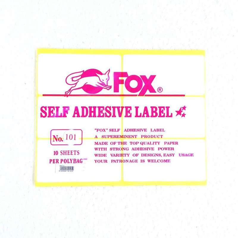 Jual Fox Label Stiker 101 Undangan Tempelan Nama Self Adhesive di ...