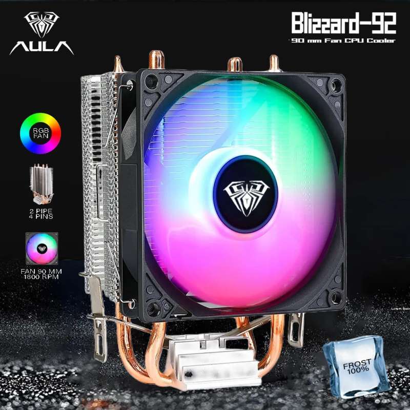 Promo AULA BLIZZARD FAN RGB CPU COOLER HEATSINK COOLING INTEL/AMD ...