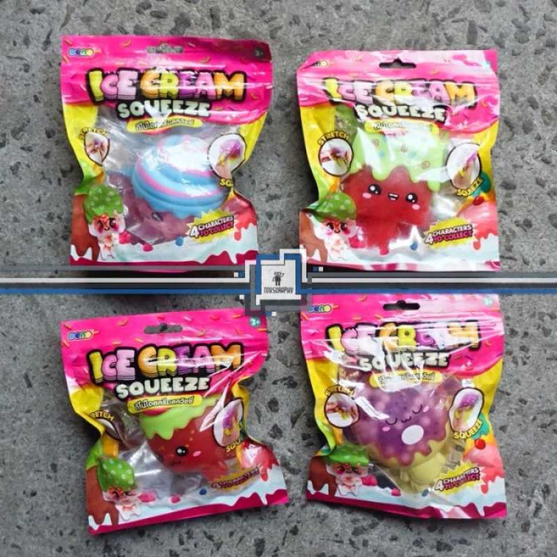 Jual Deno Ice Cream Squeeze Squishy Es Krim Mainan Slime Boba Jelly ...