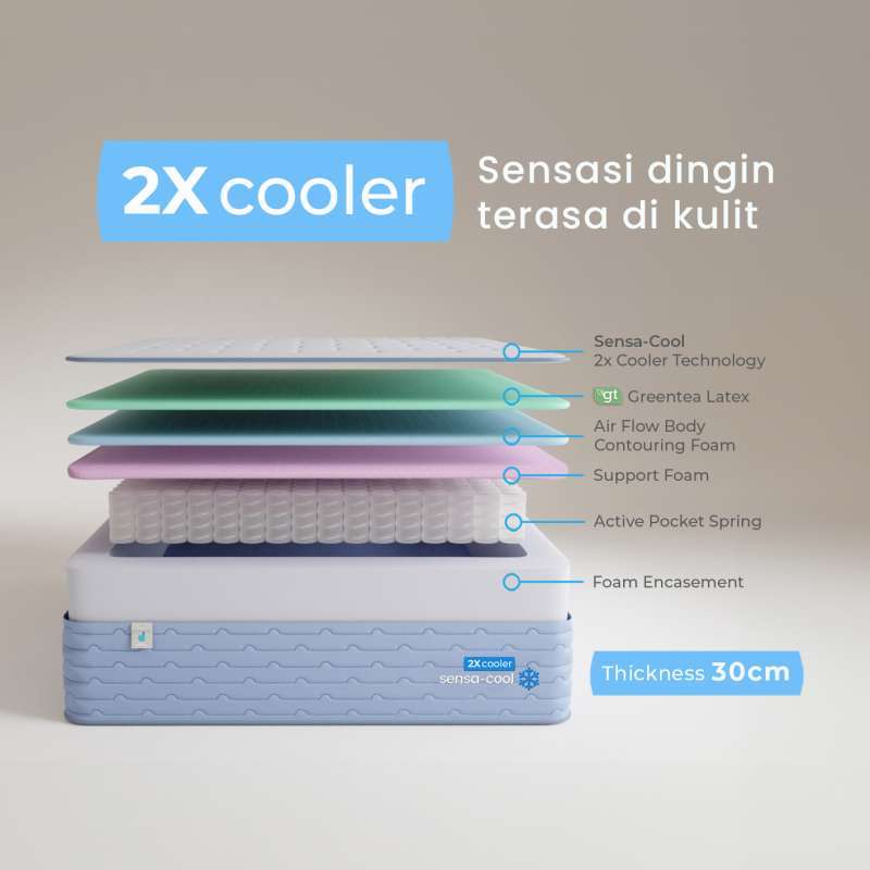 Promo Quantum Dreambox Sensacool 30cm / Kasur Dingin / 2x Cooler ...