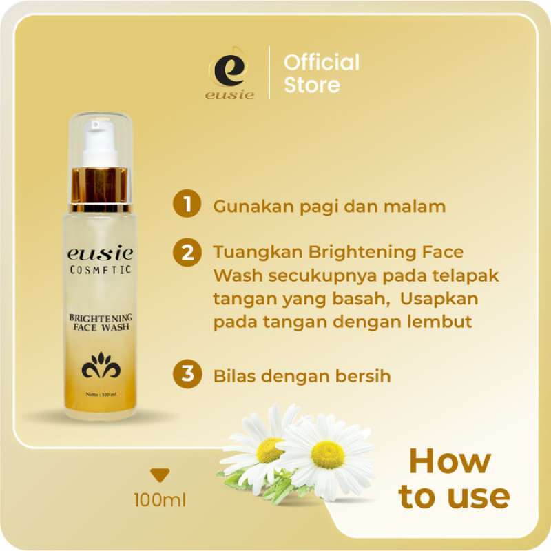 Jual Eusie Cosmetic Brightening Face Wash 100 Ml - Sabun Cuci Muka Di ...