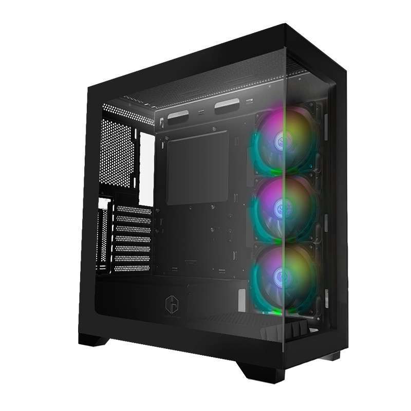 Promo CASING CUBE GAMING PREMIUM RENVOR BLACK / WHITE ATX GAMING CASE ...