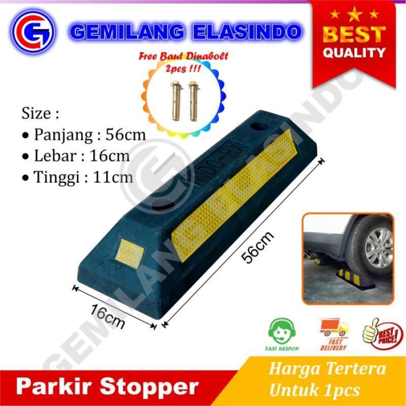 Promo Karet Pembatas Parkir Mobil / Rubber wheel Stopper / Parking ...