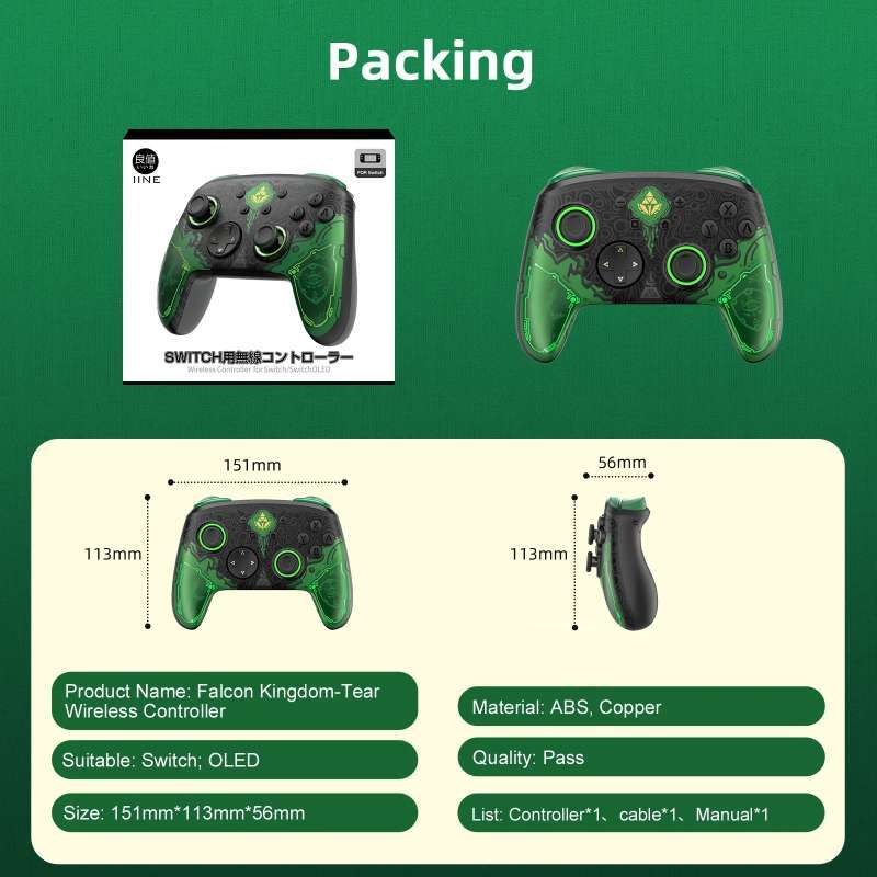Jual IINE Falcon Zelda Pro Controller Support NFC Switch/Oled/PC Steam ...