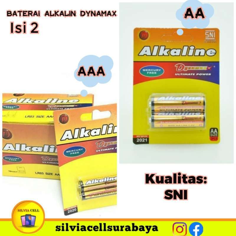 Jual Baterai Aa A2 Aaa A3 Alkaline Dynamax 1 5v Baterai Kualitas Sni
