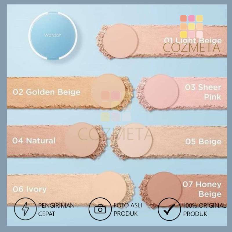 Jual Wardah Lightening Two Way Cake Light Feel Bedak Foundation 12g ...