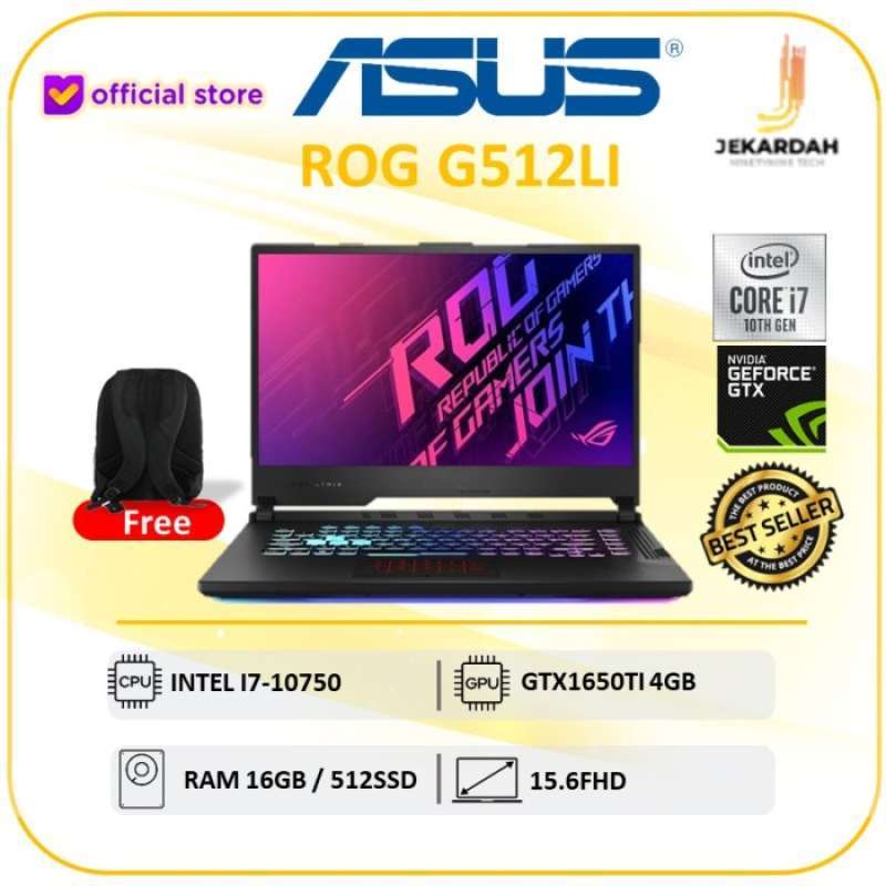 Jual Sale Asus Rog Strix G15 G512Li 144Hz I7 10750H 16Gb 512Gb Ssd ...