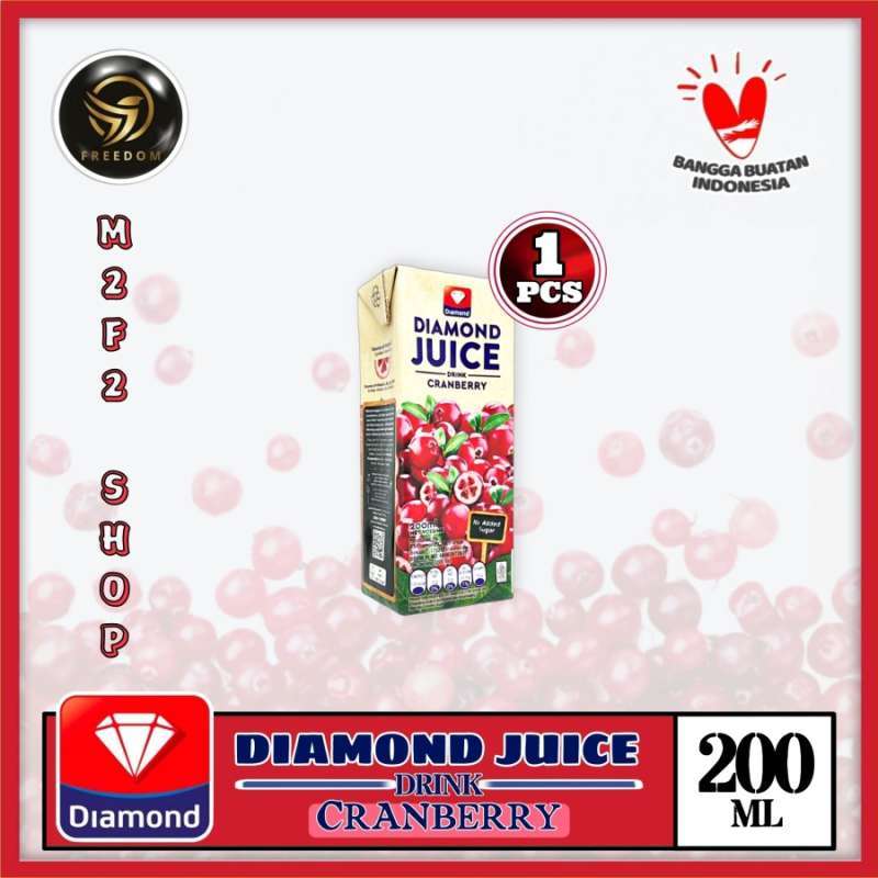 Promo Diamond Juice No Added Sugar Cranberry Kotak - 200 Ml (kemasan ...
