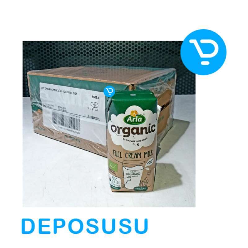 Jual Susu Uht Arla Organic Full Cream Milk 1carton 12x200 Ml Di Seller ...
