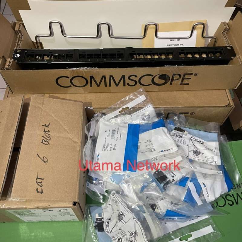 Promo Baru Amp Patch Panel 24 Port Cat6 + Modular Hitam 24 Unit Promo ...