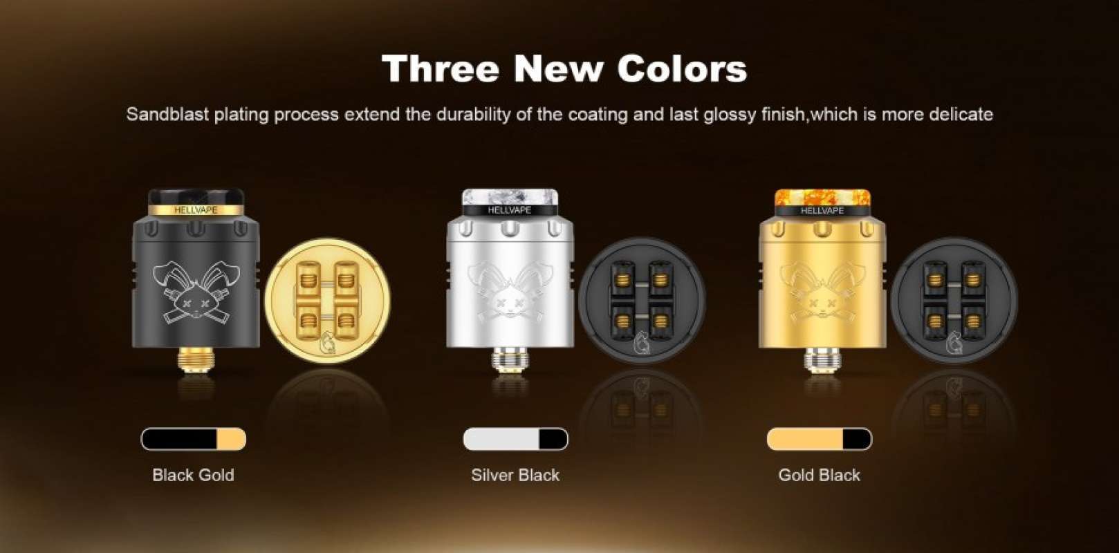 Jual RDA DEAD RABBIT V3 ANNIVERSARY AUTHENTIC BY HELLVAPE - GOLD BLACK ...