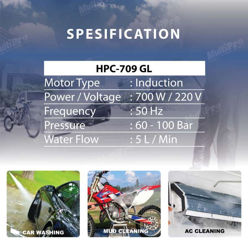Promo Multipro High Pressure Cleaning - Hpc 709 Gl - Alat Cuci Mesin ...