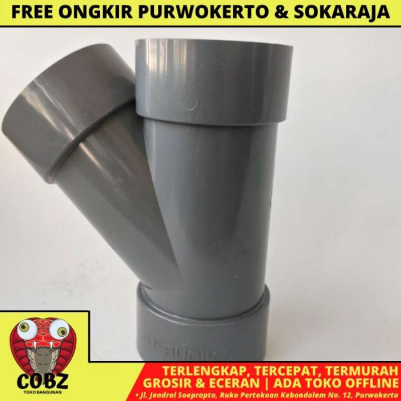Jual 3 INCH / RUCIKA D-Y Y- BRANCH TEE Y SAMBUNGAN FITTING PIPA PVC di Seller COBZ Indonesia ...