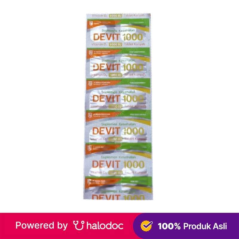 Jual Devit Vitamin D3 1000 Iu 10 Tablet Kunyah Di Seller Apotek Tbs Bandung - Cipagalo, Kab ...
