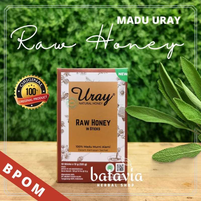 Jual Madu Uray stick honey ginger dan raw honey 1 box original 100% di ...