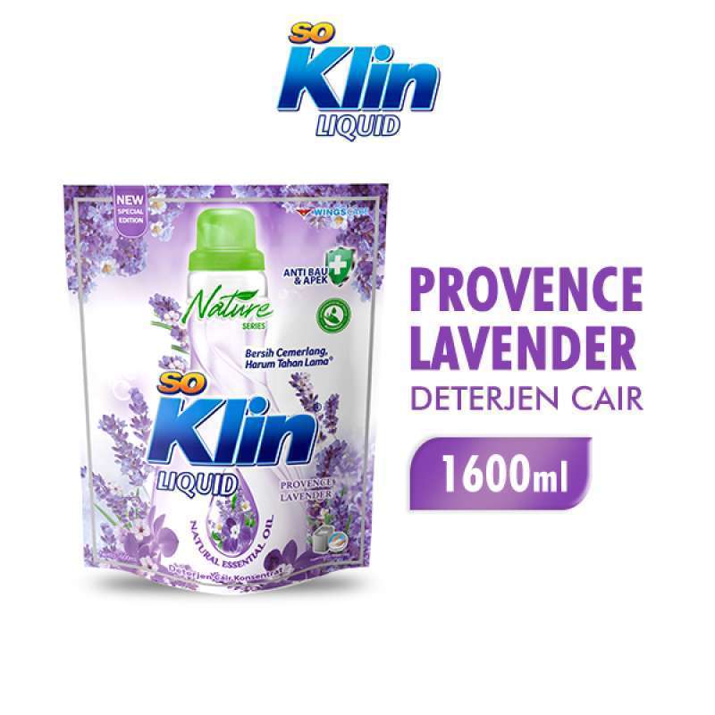 Promo So Klin Liquid Detergent Provence Lavender Pouch 1600 Ml Diskon ...