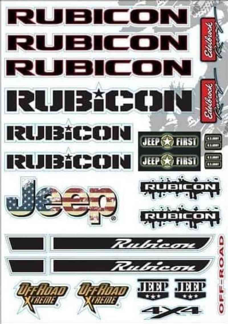 Promo Stiker/sticker Decal Rc Jeep Rubicon 4 Diskon 9% Di Seller Fausa ...