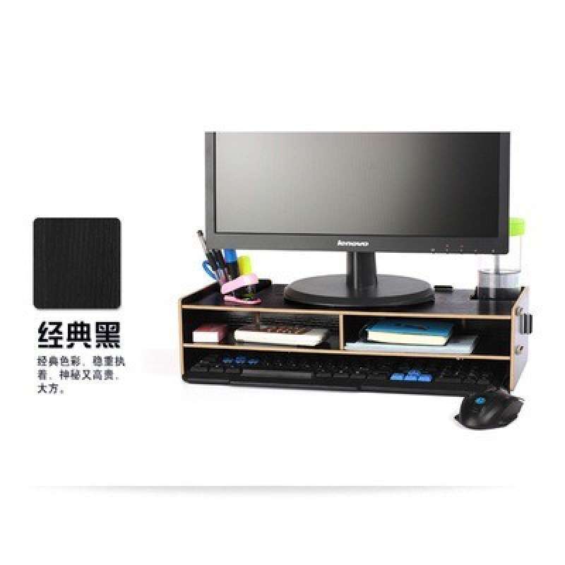 Promo Rak Desktop Storage Pc Komputer Meja Kayu Laptop Notebook Monitor ...