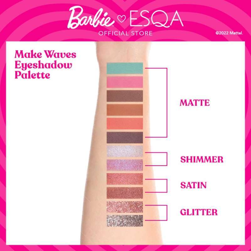 Promo ESQA Barbie X Make Waves Eyeshadow Palette Diskon 25% di Seller ...