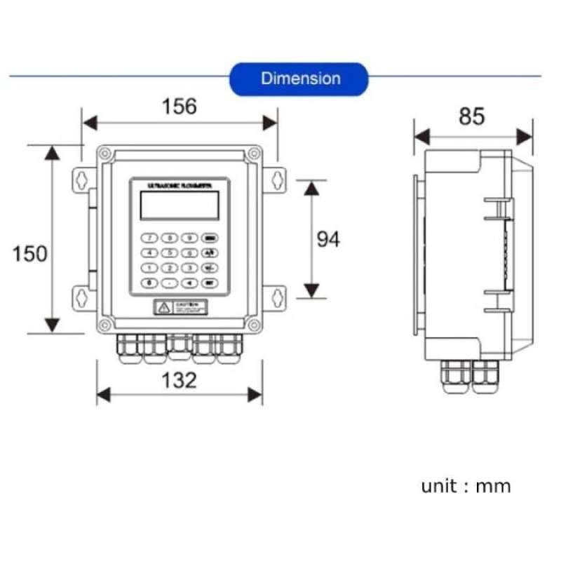 Jual Ultrasonic Flow Meter TUF2000B Liquid Flowmeter TUF-2000B di ...