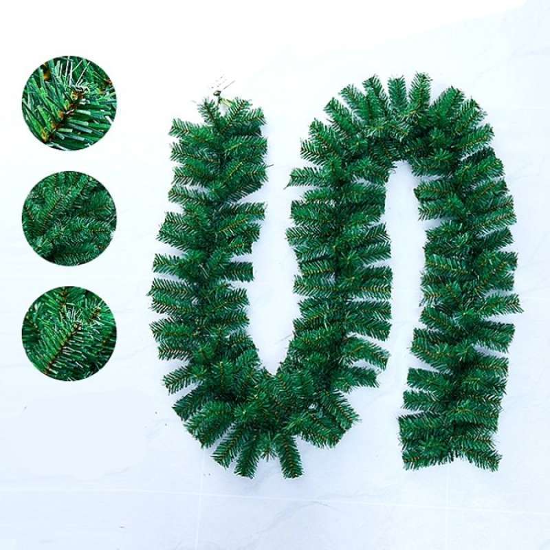 Promo Garland Natal Daun Lilit Kawat Daun Natal Hijau Hiasan Daun ...