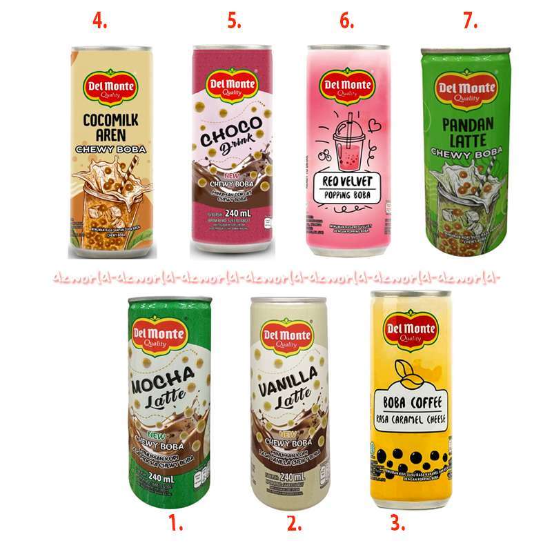 Jual Del Monte 240ml Minuman Boba Kemasan Kaleng Mocha Latte Vanilla ...